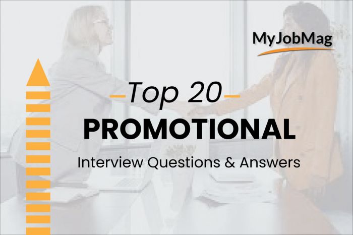 Top 20 Promotional Job Interview Questions and Answers | MyJobMag